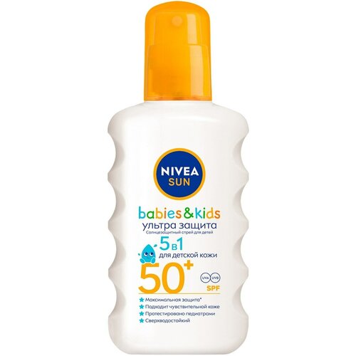 Nivea / Спрей солнцезащитный детский Nivea Sun Kids SPF50+ Ультра защита 200мл 3 шт