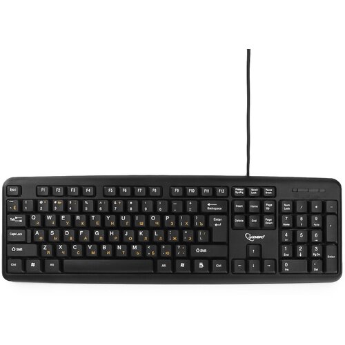 Клавиатура Gembird KB-8320UXL-BL Black USB черный, английская/русская (ISO)
