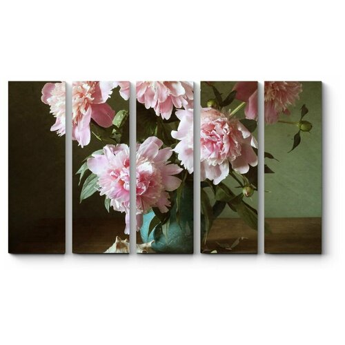 Модульная картина Розовые пионы 190x114