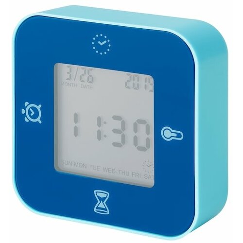 Часы / будильник / таймер / термометр икеа LOTTORP, синий