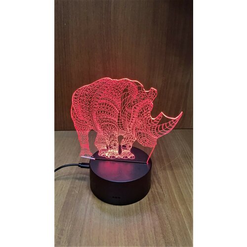 3D Светильник " Носорог " №20