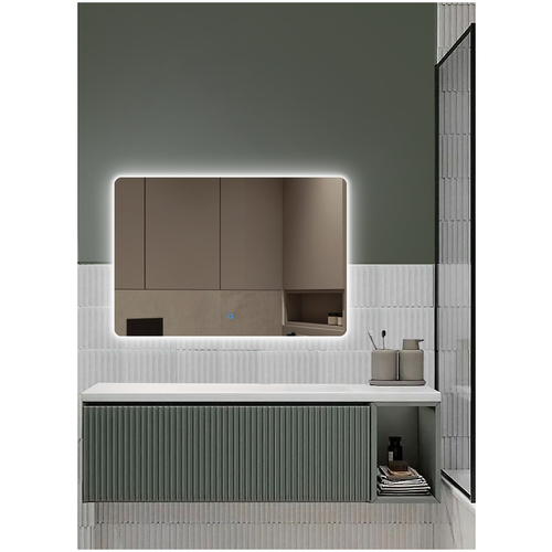 Зеркало для ванной Prisma 40*60 прямоугольное горизонтальное "парящее" с нейтральной LED-подсветкой
