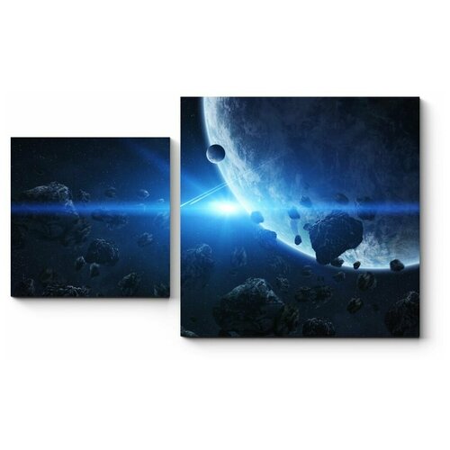 Модульная картина Метеоритный удар 170x102