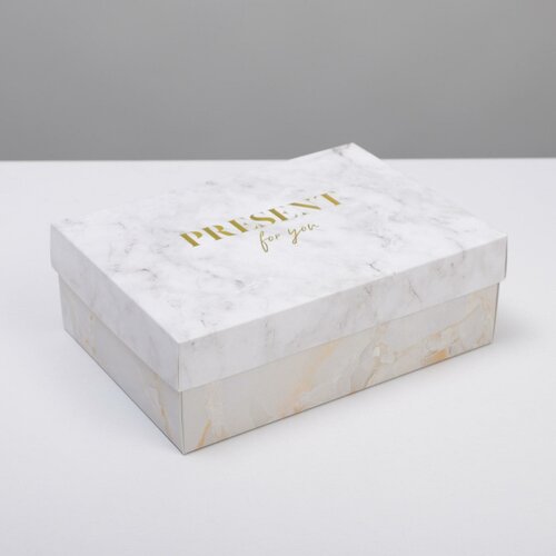 Коробка складная «Мрамор», 21 × 15 × 7 см