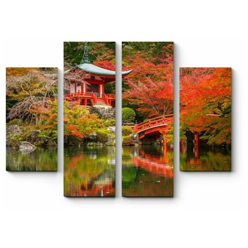 Модульная картина Гармония линий и цвета, Киото 90x68