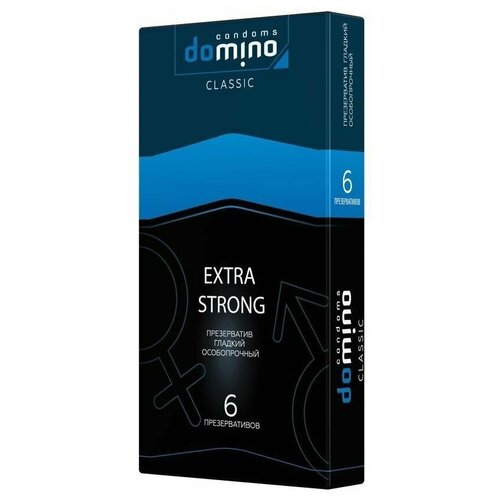 Суперпрочные презервативы DOMINO Classic Extra Strong - 2 упаковки по 6 штук