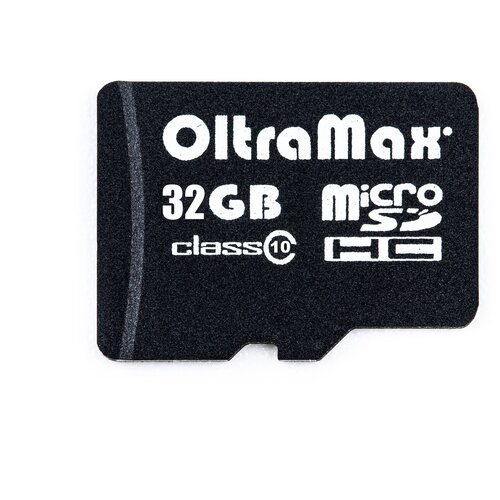 Карта памяти OltraMax microSDHC 32 ГБ Class 10, V10, A1, UHS-I U1, 1 шт., черный