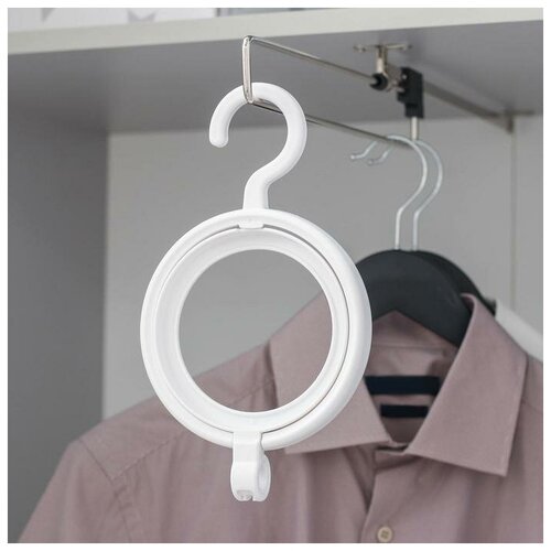 Крючок для одежды и головных уборов многофункциональный, 24х14х2,8 см, цвет белый