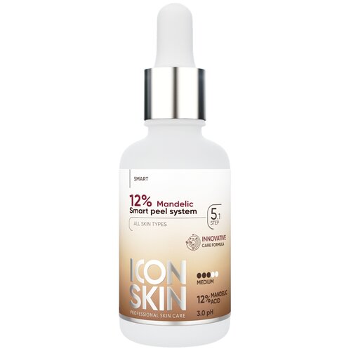 Миндальный 12% пилинг для лица Icon Skin Smart 12% Mandelic smart peel system, 30 мл