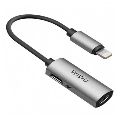 WiWU Lightning to x2 Lightning Earphone Cable LTO2 PLUS Grey Переходник