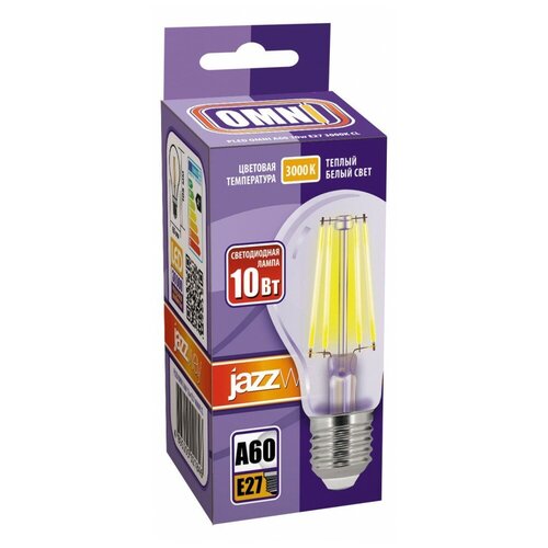 Светодиодная лампа груша Лампы светодиодные / PLED OMNI A60 10w E27 3000K CL 230/50 Jazzway (5021754), цена за 1 шт.