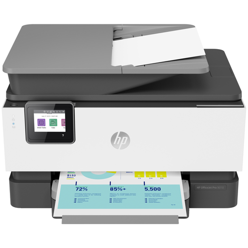 МФУ струйное HP OfficeJet Pro 9010, цветн., A4, белый/серый