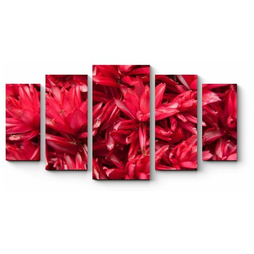 Модульная картина Красные тропические цветы190x105