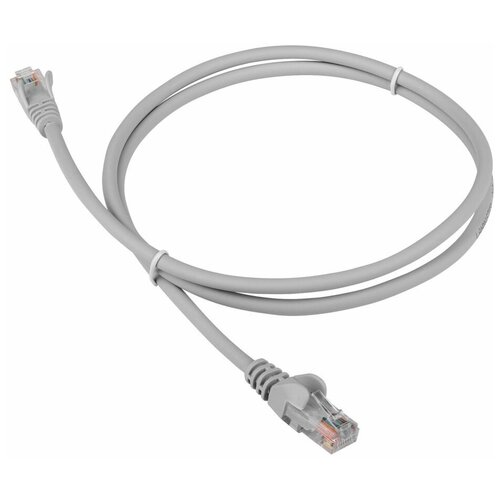 Патч-корд LANMASTER RJ45-RJ45, 4 пары, UTP, категория 5е, 1.5 м, серый, LSZH, LAN-PC45/U5E-1.5-GY 16102078