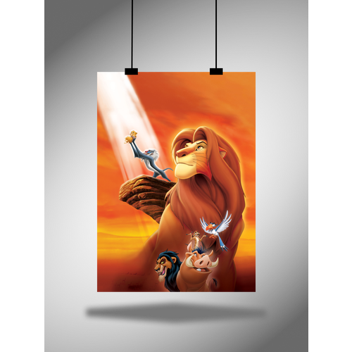 Постер плакат интерьерный на стену мультфильм Король Лев 1 А3