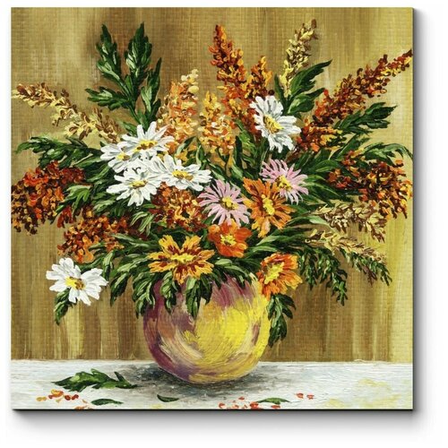 Модульная картина Букет из полевых цветов 60x60