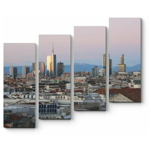 Модульная картина Панорама Милана с крыши Миланского собора120x104