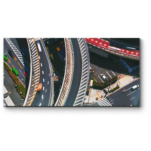 Модульная картина Надземные дороги Токио90x45