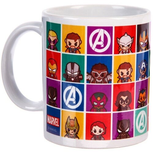 Кружка сублимация "Marvel", Мстители, 350 мл микс