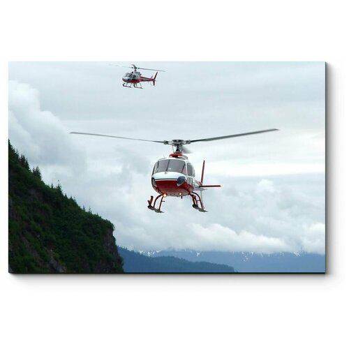 Модульная картина Гонка вертолетов90x60