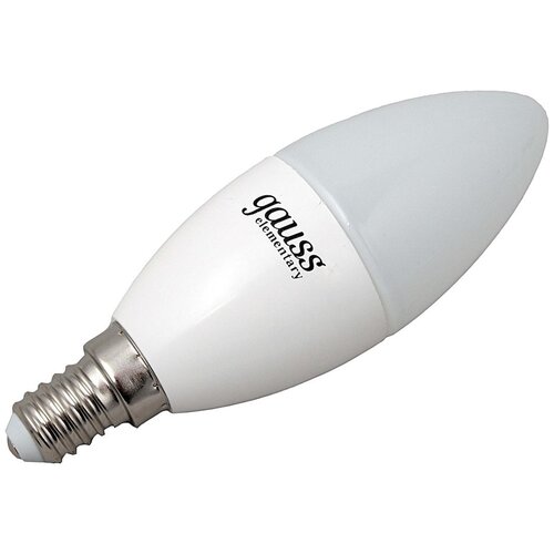 Упаковка светодиодных ламп 6 шт. gauss Elementary Candle 33128, E14, C37, 8 Вт, 4100 К