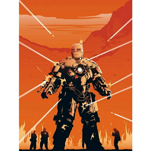 Плакат, постер на бумаге Iron man /Железный человек/искусство/арт/абстракция/творчество. Размер 30 х 42 см