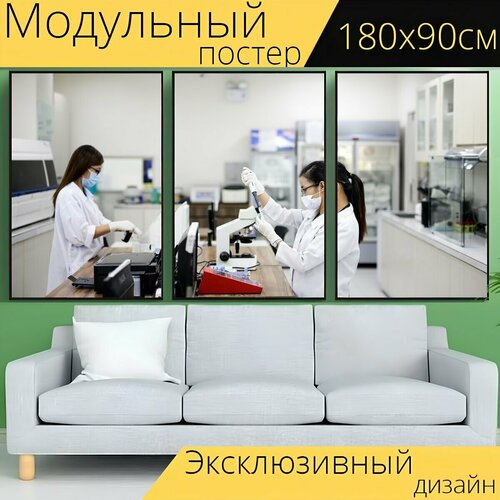 Модульный постер "Медицинские процедуры, медицинский кабинет, медицинский моряка" 180 x 90 см. для интерьера