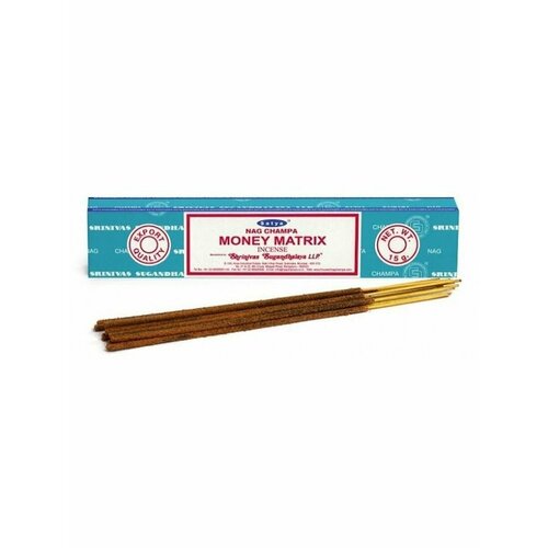 Благовония Денежная матрица Satya Nag Champa 15 гр. (10 шт.), Сандаловый дом