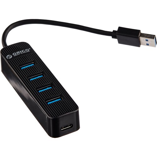 USB-концентратор ORICO TW-U3-BK, разъемов: 4, черный, USB 3.0, 0.3 м