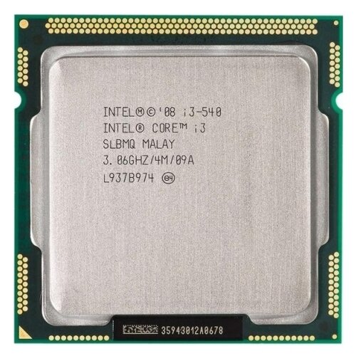 Процессор Intel Core i3-540 LGA1156,  2 x 3067 МГц, OEM