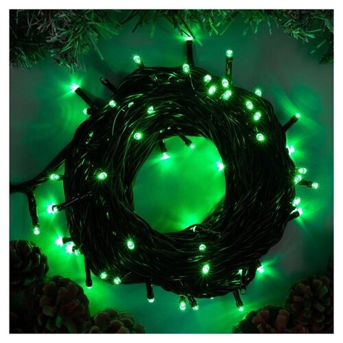 Гирлянда Luazon Lighting Нить Spec, 10 м, 100 ламп, зеленый/черный провод