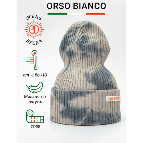 Шапка бини Orso Bianco Cool, размер 56, серый