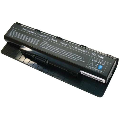 Аккумулятор для ноутбука Asus N46, N56, N76, (A32-N56), 4400mAh, 11.1V, черный