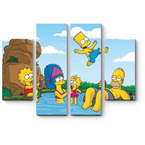 Модульная картина Симпсоны 120x90