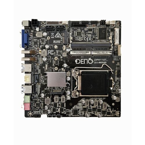 Материнская плата thin mini-itx Depo DPH110T LGA 1151, DDR4 SO-DIMM, VGA, HDMI, USB 3.0 x4,