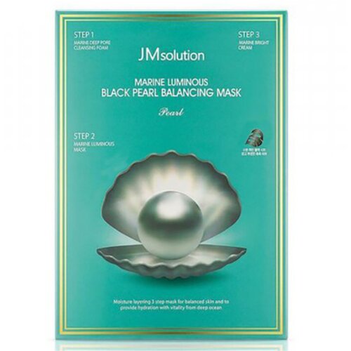 JMsolution Набор трёхшаговый с черным жемчугом - Luminous black pearl balancing mask, 33мл