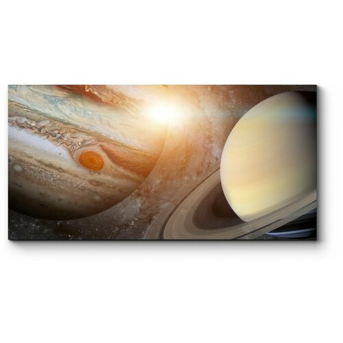 Модульная картина Кольца Сатурна 130x65