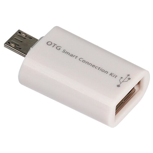 Переходник/адаптер SmartBuy USB - microUSB (SBR-OTG), 1 шт., белый