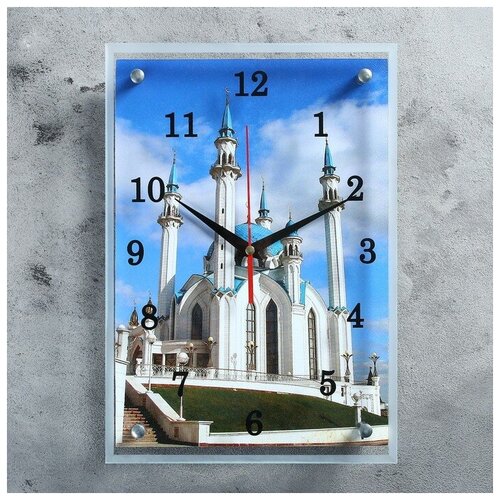 Часы настенные, серия: Город, "Мечеть Кул Шариф", 25х35 см