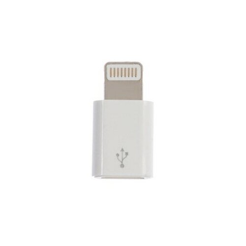 Переходник LuazON LE-015, с microUSB на Lightning, 1 шт, белый