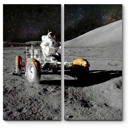 Модульная картина Прогулка по Луне 90x90