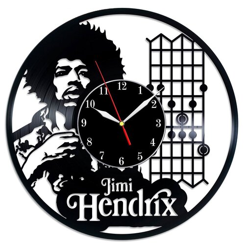 Часы из виниловой пластинки (c) VinylLab Jimi Hendrix
