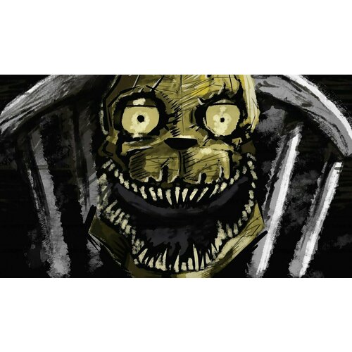 Плакат, постер на холсте Five Nights at Freddys/Пять ночей у Фредди. Размер 30 на 42 см