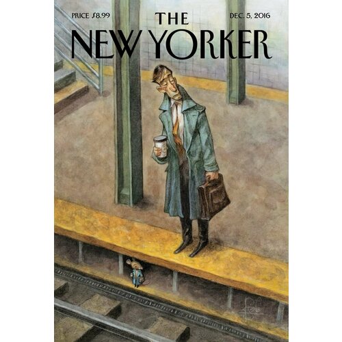 Плакат, постер на бумаге The New Yorker (Dec. 5, 2016). Размер 42 х 60 см