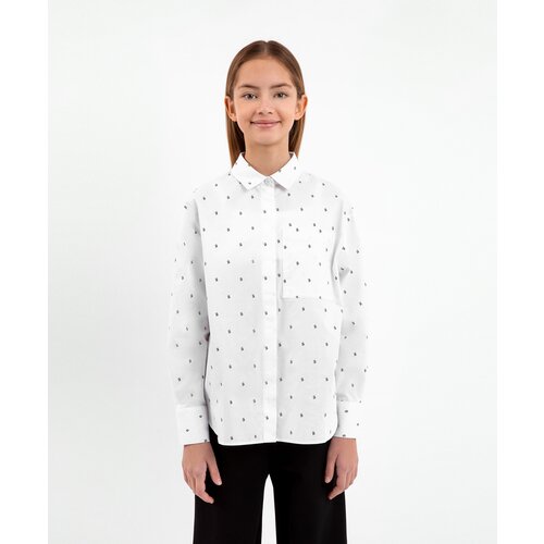 Блуза Gulliver, размер 164, белый