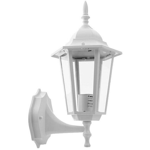 Camelion 4101 светильник уличный/садовый "бра вверх" белый 60W E27 220V алюминий/стекло IP43 (арт. 6250)