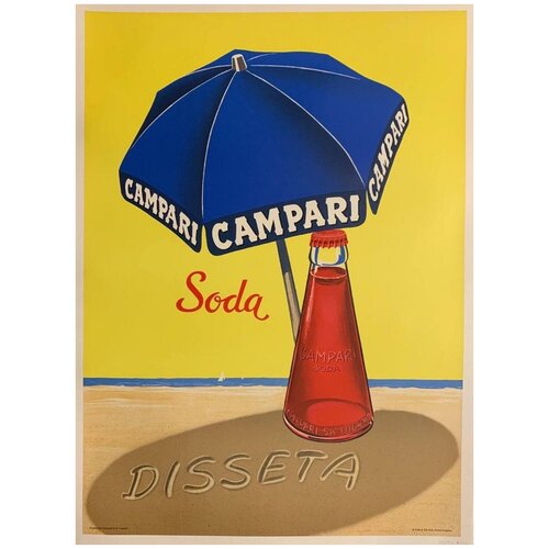 Постер / Плакат / Картина Рекламный плакат - Напиток Campari Soda Disseta 60х90 см в подарочном тубусе