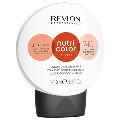 Revlon Professional Краситель прямого действия Nutri Color Filters 3 In 1 Cream, 740 light copper, 240 мл, 279 г