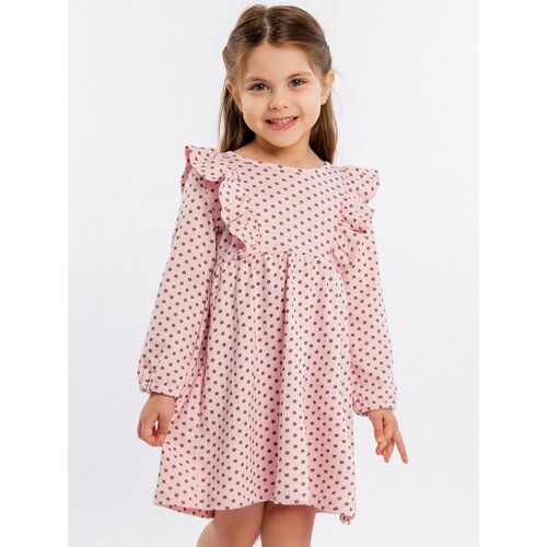 Платье YOULALA, размер 104-110(60), серый, розовый