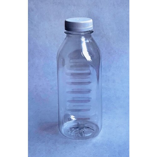 Набор пластиковых прозрачных одноразовых бутылок с крышкой для напитков сока/морса, с широким горлом 500 мл, 10 штук